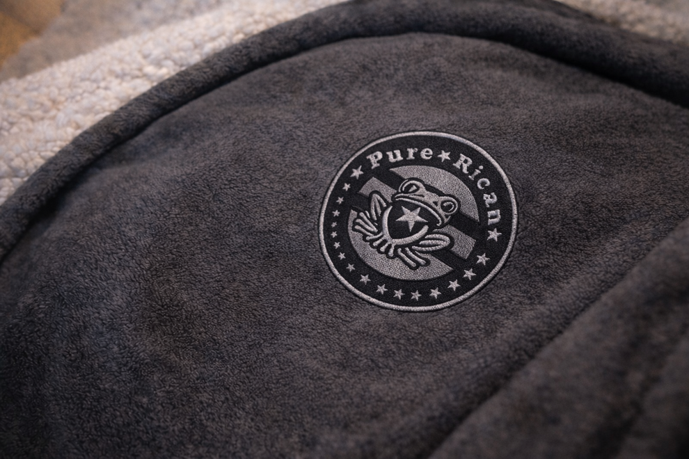 Pure⭐️Rican Premium Sherpa Blanket | Embroidered Logo Throw – The ...
